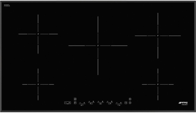 Parrilla Inducción 90cm Smeg SI5952B Negro Querétaro Cancún Cabos ...