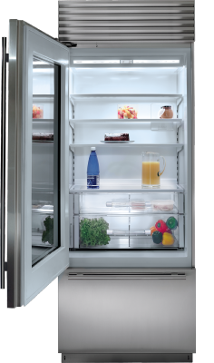 Refrigerador Pro con Puerta de Vidrio 90 cm Subzero PRO3650G Acero ...