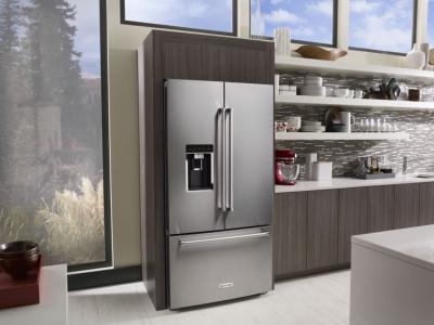 Refrigerador French Door Bottom Freezer 90 cm KitchenAid KRFC704FSS ...
